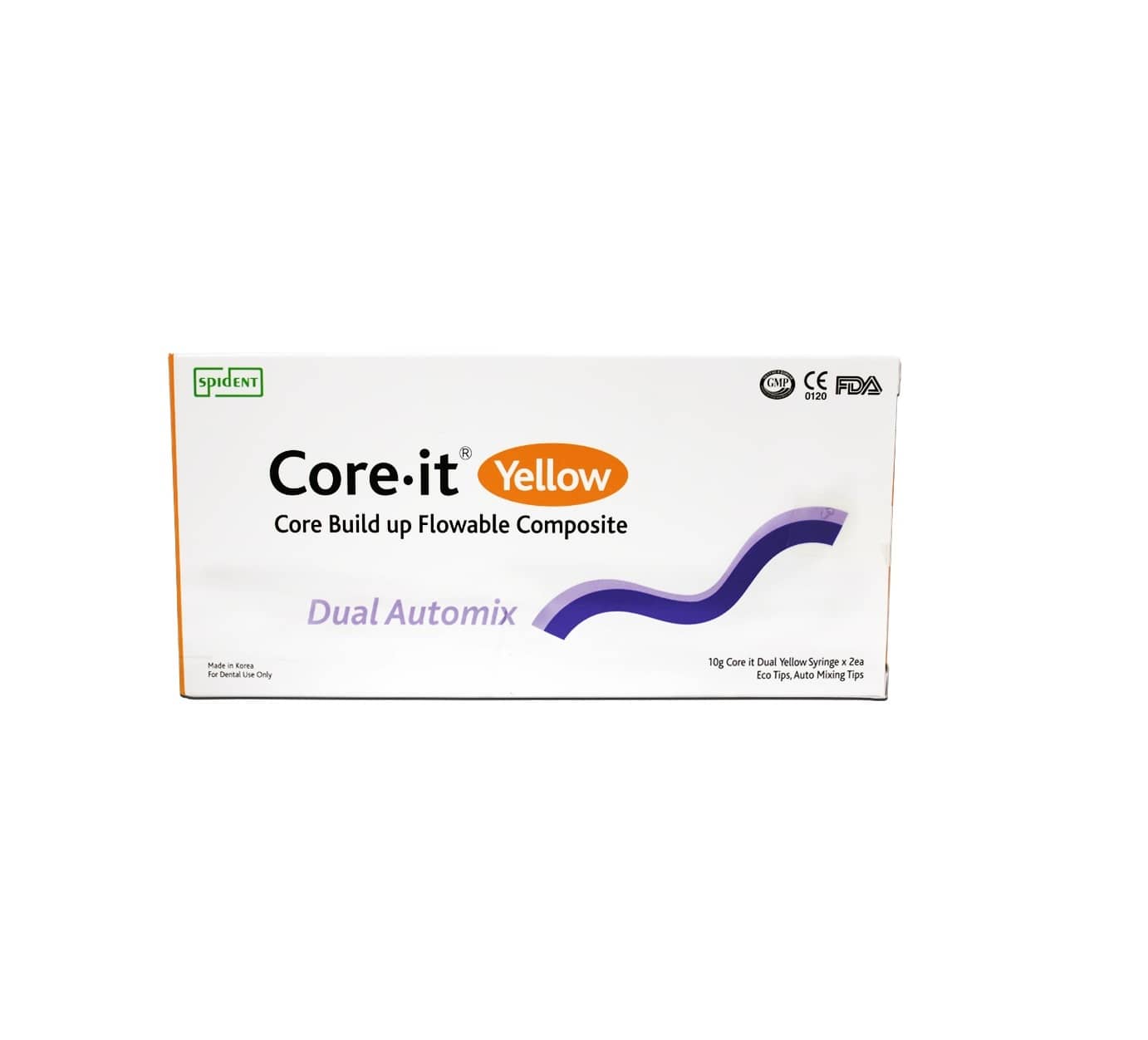 Le comptoir dentaire | RESINE DUAL CORE IT DUAL YELLOW (2*10G) - SPIDENT