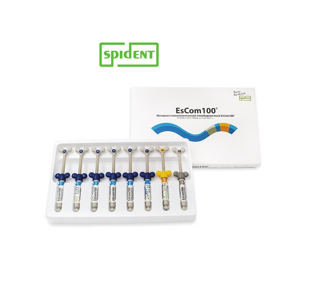 Le comptoir dentaire | COFFRET RESINE COMPOSITE 8 SERINGUES ESCOM 100 ...